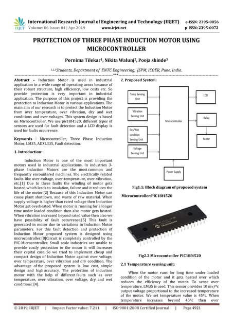 induction motor protection system | PDF