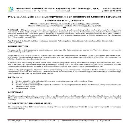 IRJET- P-Delta Analysis on Polypropylene Fiber Reinforced Concrete ...