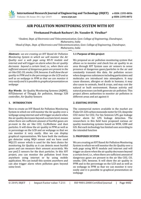 Air quality monitoring system | PPTX