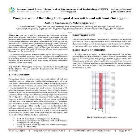 IRJET- Comparison of Building in Sloped Area with and Without Outrigger ...