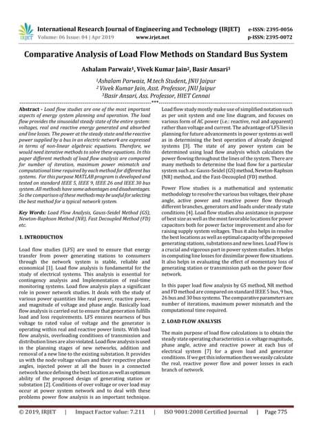 Power flow analysis | PDF | Physics | Science