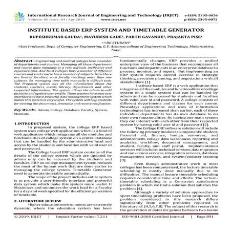 Design and implementation of students timetable management system | PDF