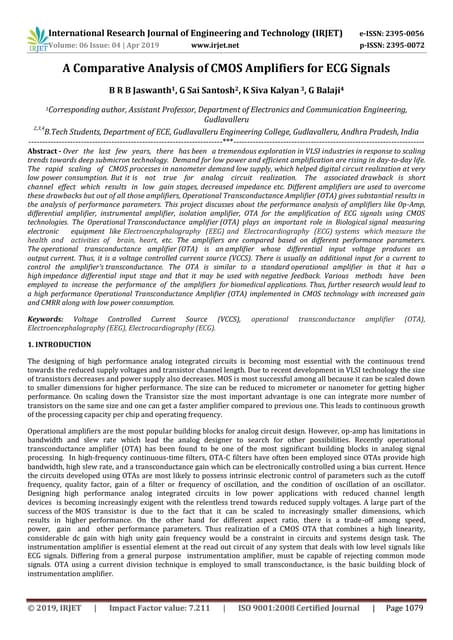 DESIGN AND IMPLEMENTATION OF CURRENT MIRROR SYMMETRICAL OPERATIONAL TRANSCONDUCTANCE AMPLIFIER ...
