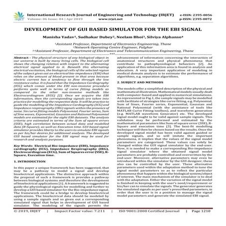 IRJET- Development of GUI based Simulator for the EBI Signal | PDF