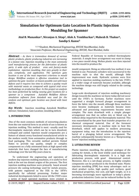 Basics of Plastic Injection Molding | PDF | Science