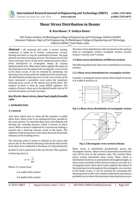 Shear Stress Distribution For Square Cross-section | PPTX | Physics ...
