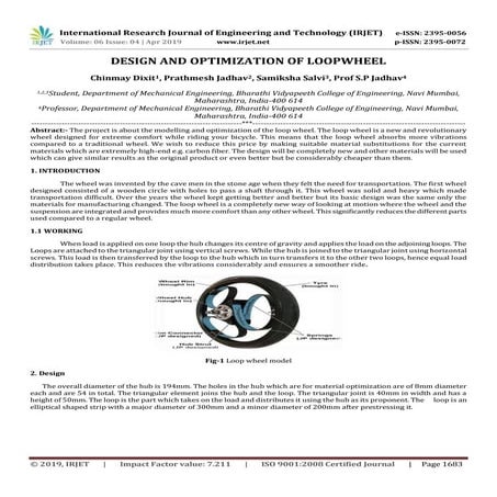 IRJET- Design and Optimization of Loopwheel | PDF