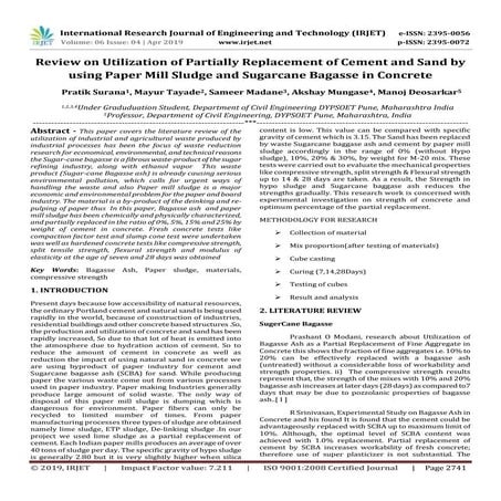 IRJET- Review on Utilization of Partially Replacement of Cement and ...
