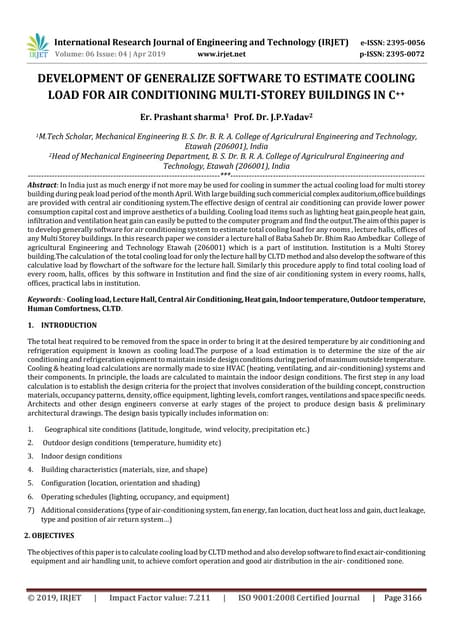 Heating & Cooling Loads Calculations and HVAC Equipment Sizing | PDF