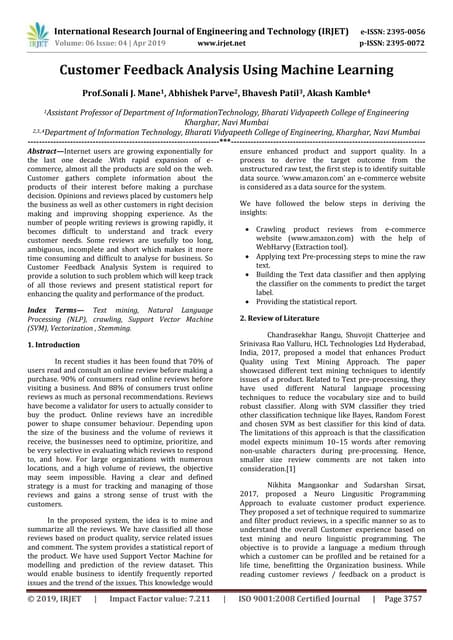 Smart Feedback Analysis System | PDF