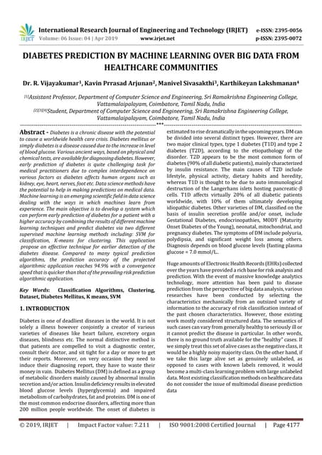 Diabetes prediction using machine learning.pptx