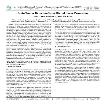 Irjet Brain Tumor Detection Using Digital Image Processing Pdf
