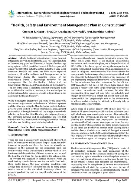 Environmental Management Plan | PPTX