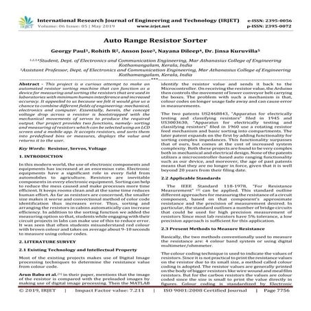 IRJET- Auto Range Resistor Sorter | PDF