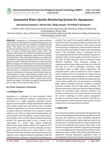 smart hydroponic system | PPTX