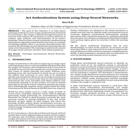 IRJET- Art Authentication System using Deep Neural Networks | PDF