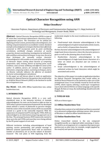 Optical character recognition (ocr) ppt | PPTX | Desktop Publishing ...