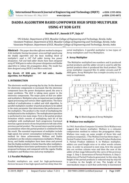 Implementation Of Radix 4 Booth Multiplier By Vhdl Pdf Computer Software And Applications