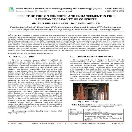 Fire damage, evaluation, ndt, and repair of concrete structures | PDF