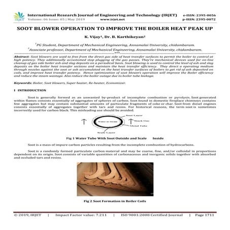 IRJET- Soot Blower Operation to Improve the Boiler Heat Peak Up | PDF