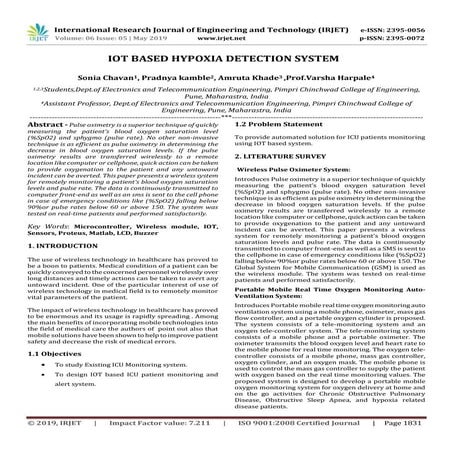 Irjet Iot Based Hypoxia Detection System Pdf