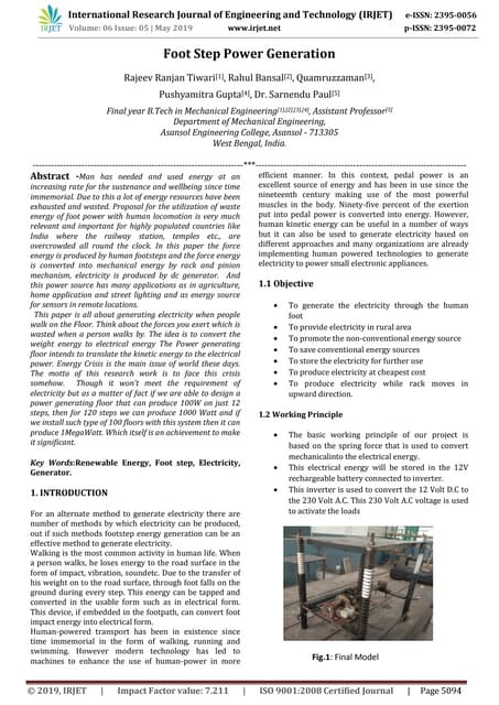 Foot step power generation(REPORT) ..pdf