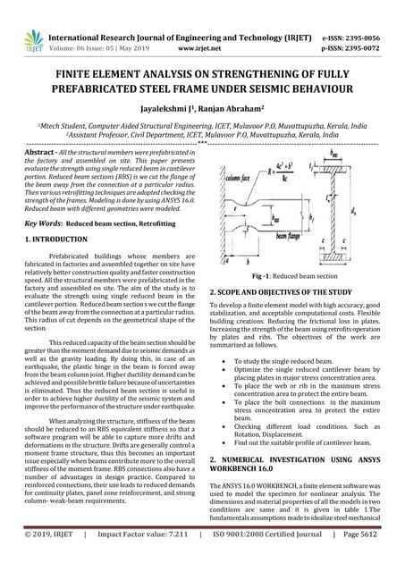 COMPARATIVE STUDY ON RC BEAM COLUMN JOINT USING BOTH ANALYTICAL AND EXPERIMENTAL METHOD | PDF