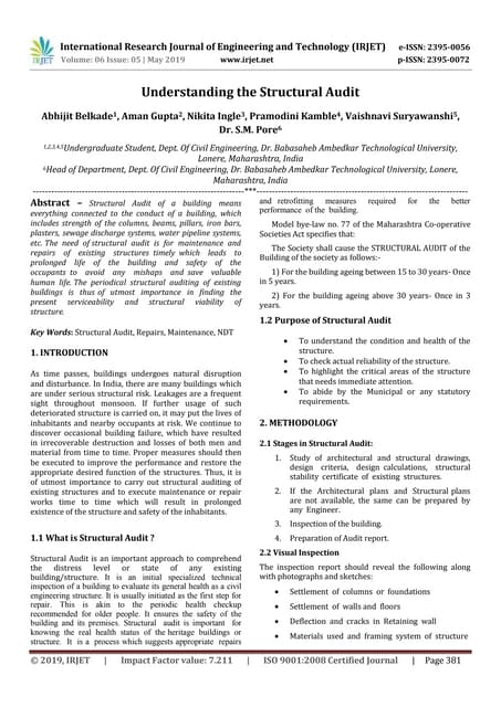 Formats for struct audit report | PDF