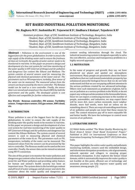 Smart Water Management System using Internet of Things (IoT) | PPTX