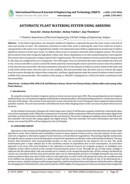 automatic irrigation system ppt | PPTX | Agriculture | Industries