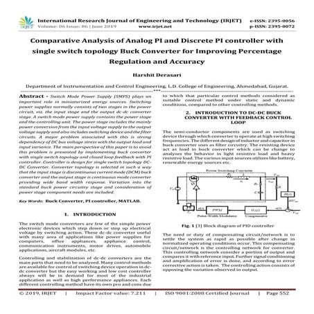 IRJET- Comparative Analysis of Analog PI and Discrete PI Controller ...