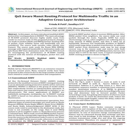 IRJET- QOS Aware Manet Routing Protocol for Multimedia Traffic in an Adaptive Cross Layer ...