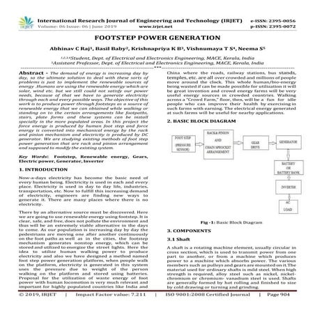 IRJET- Footstep Power Generation | PDF