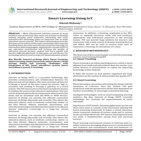 Irjet Smart Learning Using Iot Pdf