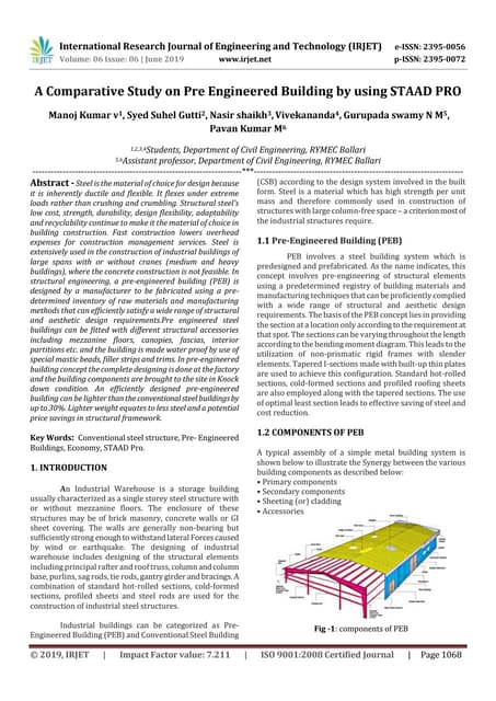 P.E.B. Framed Structure Design and Analysis Using STAAD Pro | PDF
