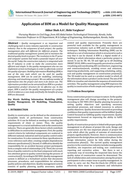 BIM Quality Assurance & Validation Checklist | BIM QA/QC | PDF