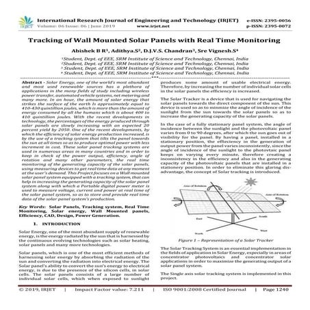 IRJET- Tracking of Wall Mounted Solar Panels with Real Time Monitoring ...