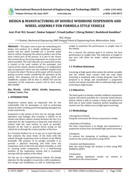 Design and Development of Ackerman Steering System for Formula Student ...