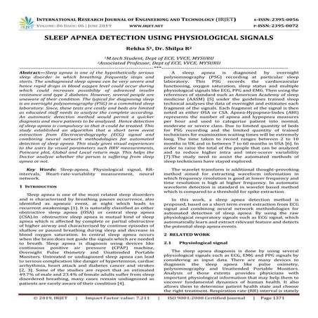 IRJET - Sleep Apnea Detection using Physiological Signals | PDF