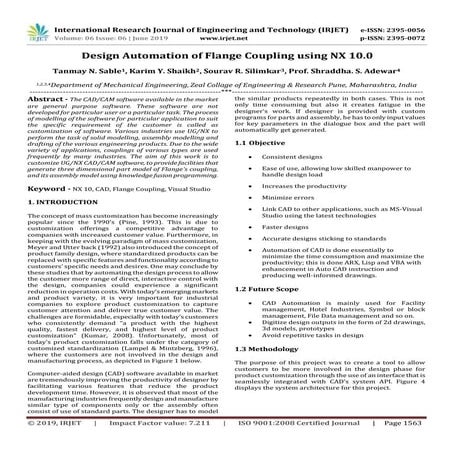IRJET- Design Automation of Flange Coupling using NX 10.0 | PDF