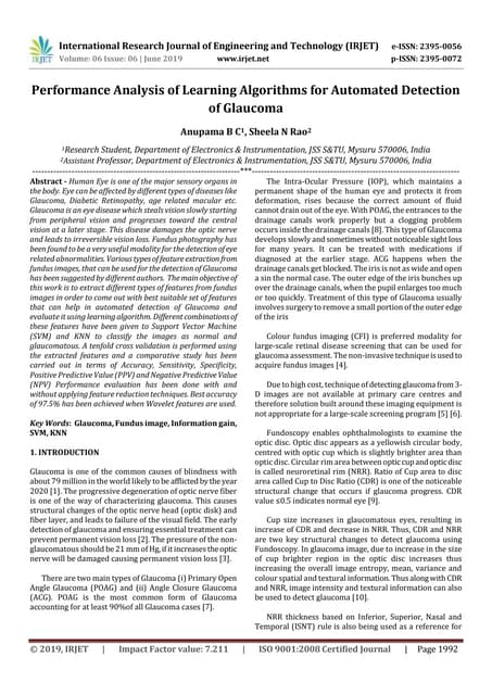 Irjet Performance Analysis Of Learning Algorithms For Automated