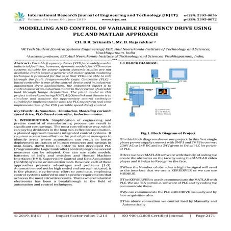 Irjet Modelling And Control Of Variable Frequency Drive Using Plc And