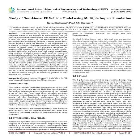 IRJET- Study of Non-Linear FE Vehicle Model using Multiple Impact ...