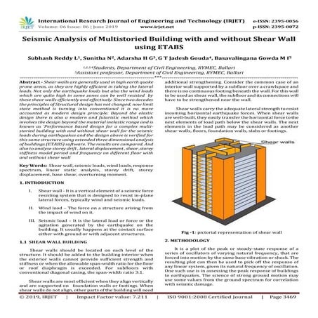 IRJET- Seismic Analysis of Multistoried Building with and without Shear Wall using ETABS | PDF