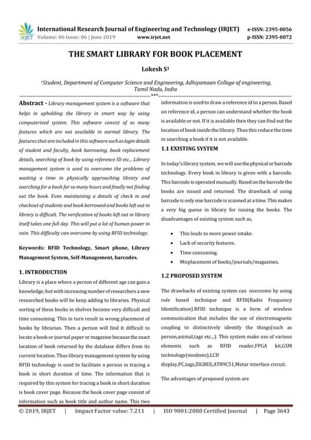 Microcontroller Based Robotic Arm Development for Library Management System | PDF