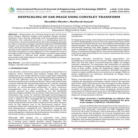 Despeckling Of Sar Image Using Curvelet Transform Pdf 0002