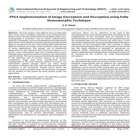 Irjet Fpga Implementation Of Image Encryption And Decryption Using 0619