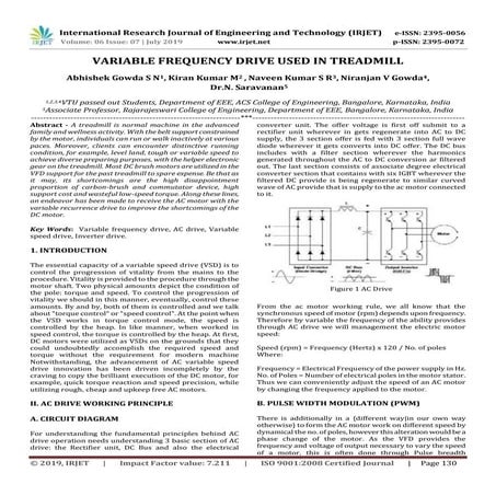 IRJET- Variable Frequency Drive Used in Treadmill | PDF