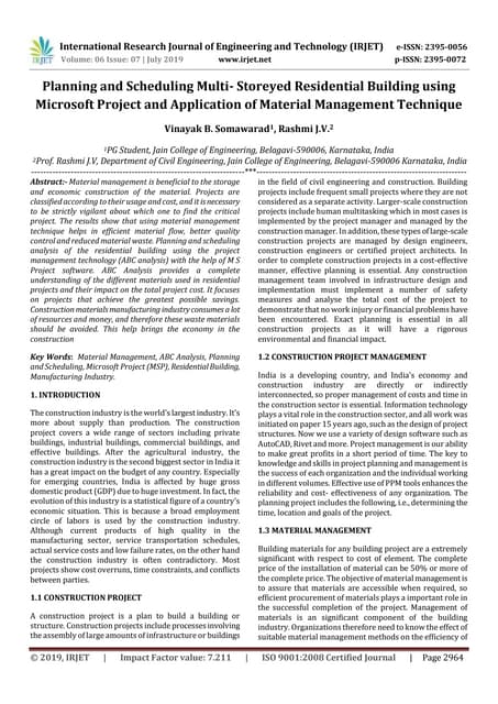 OPTIMAL PLANNING AND SCHEDULING OF HIGH RISE BUILDINGS | PDF