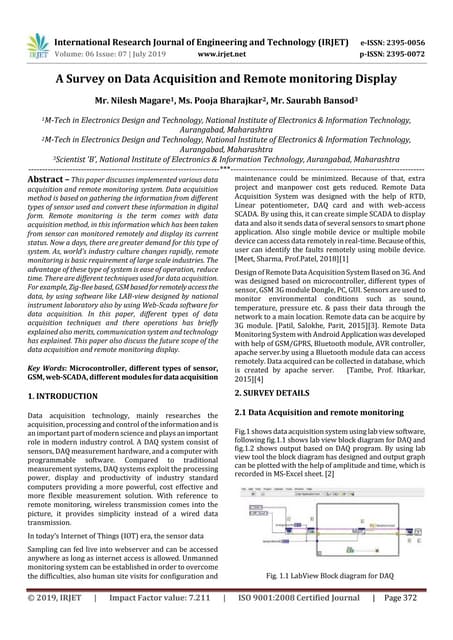 Data Acquisition Systems presentation | PPTX
